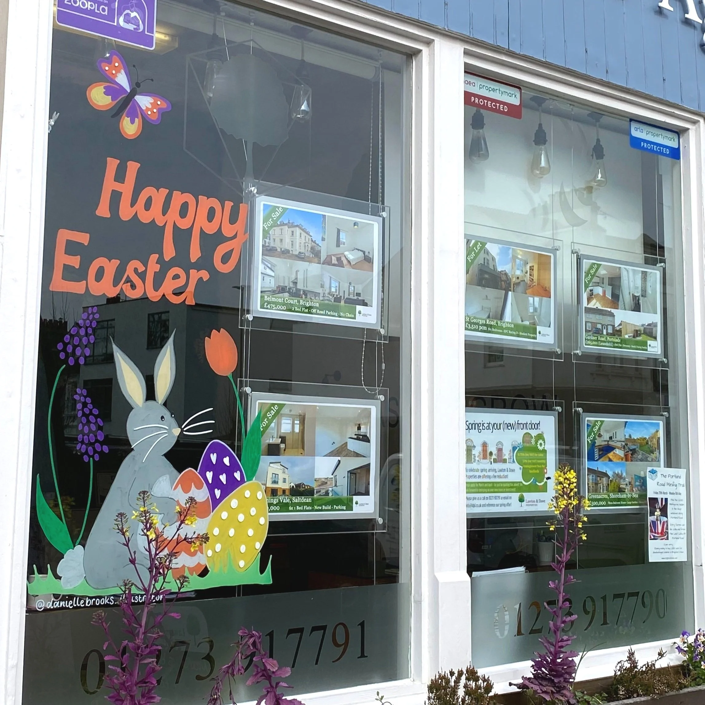 Hand Painted Window Art — Danielle Brooks Illustration