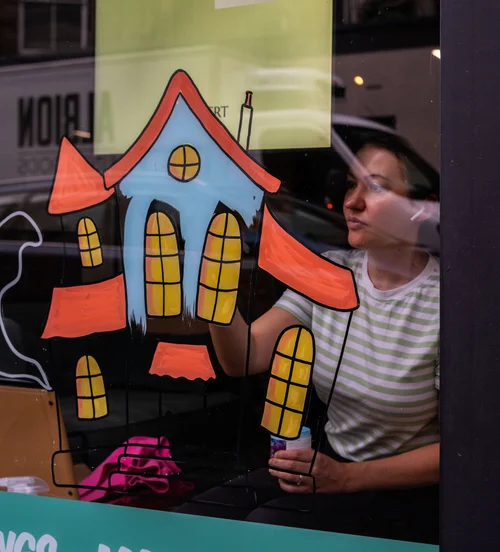 Hand Painted Window Art — Danielle Brooks Illustration