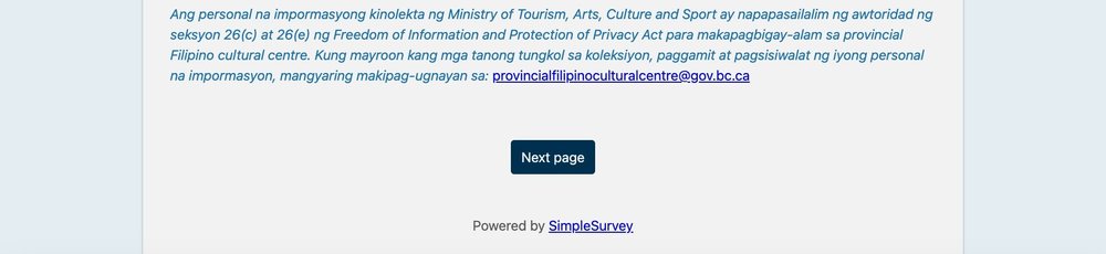 How To Complete the Provincial Filipino Cultural Centre Vision Survey ...