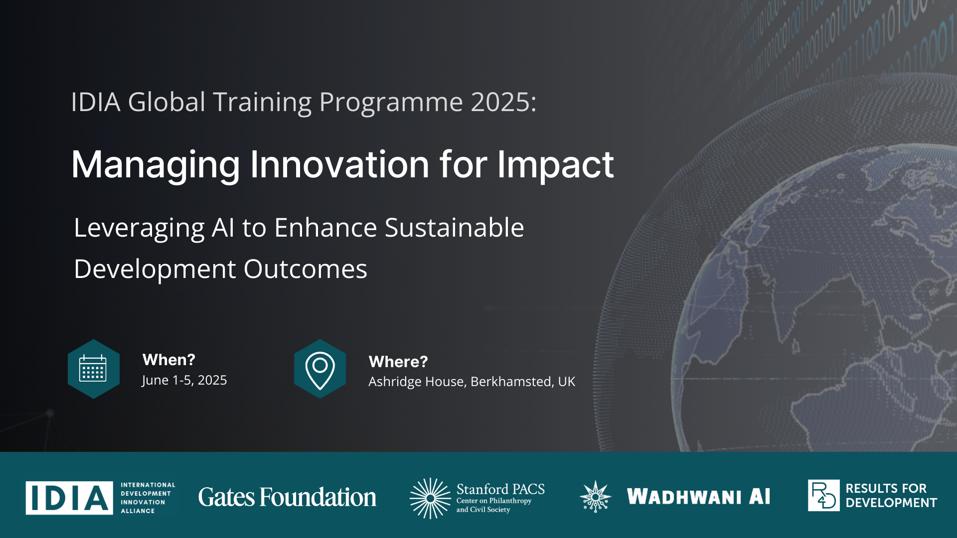 Training Applications — International Development Innovation Alliance