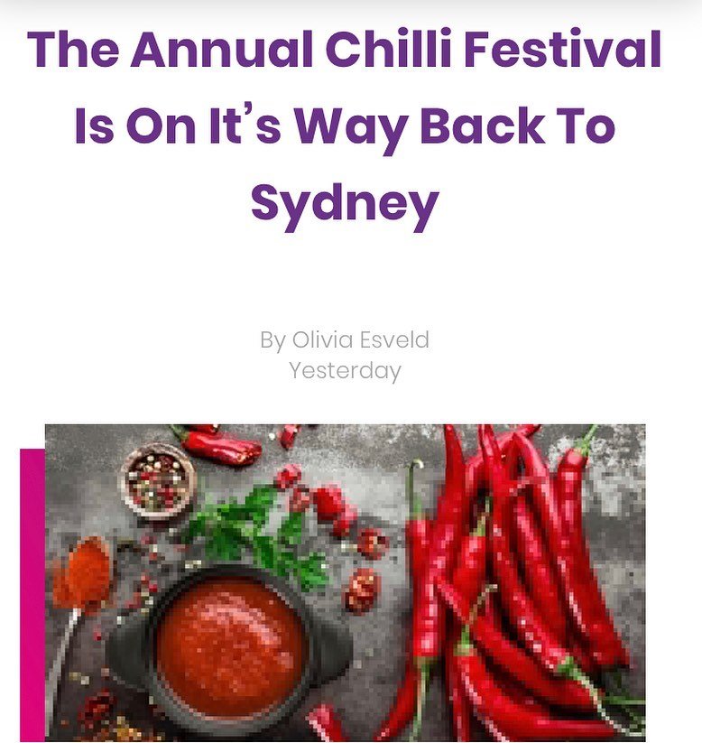 CHILLI FESTIVALS AUSTRALIA