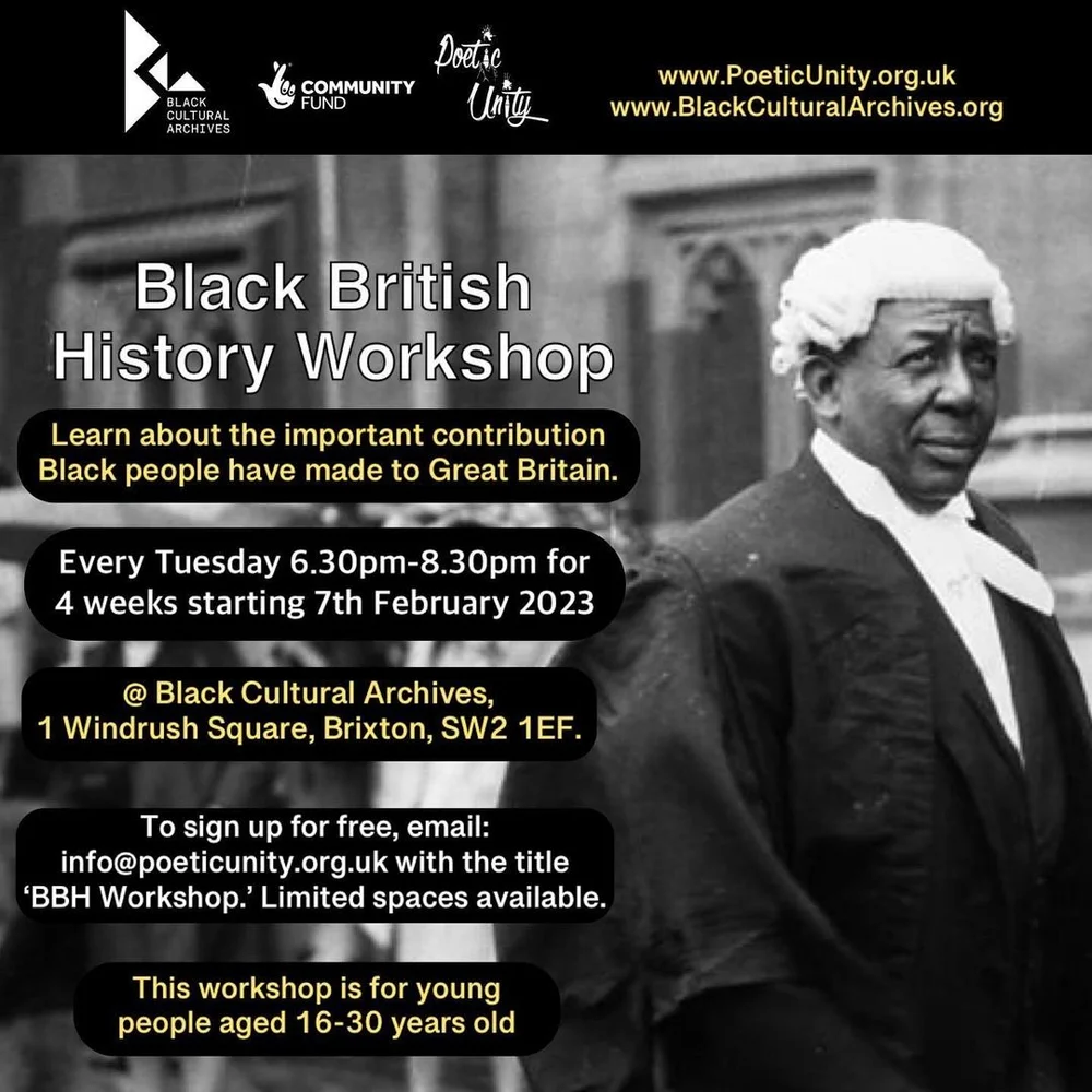 Black British History workshop — Black Cultural Archives