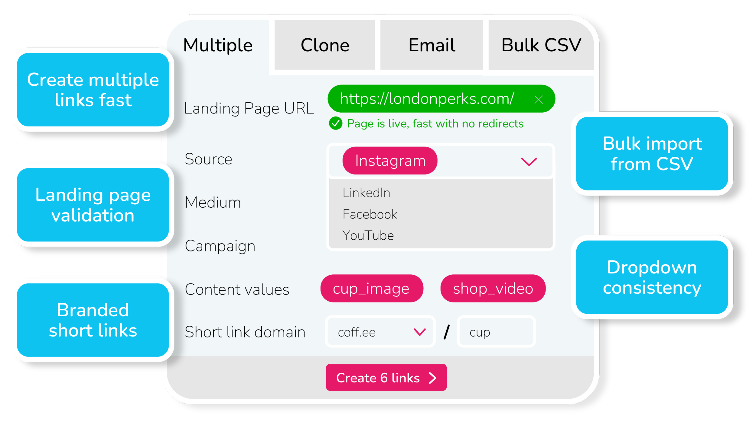 UTM & Campaign URL Builder: Bulk UTM Generator: Uplifter