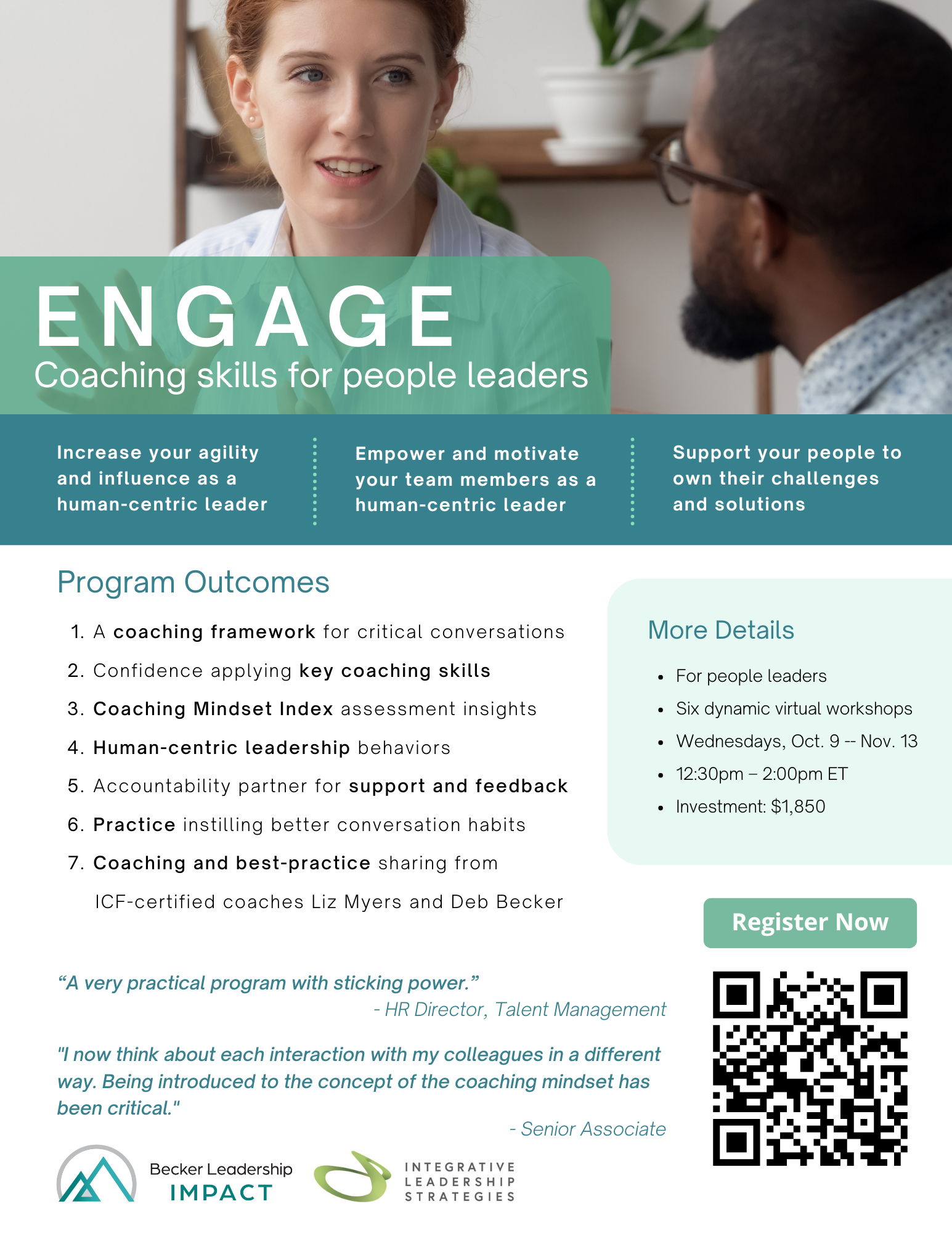 Engage: Coaching Skills for People Leaders — Becker Leadership Impact