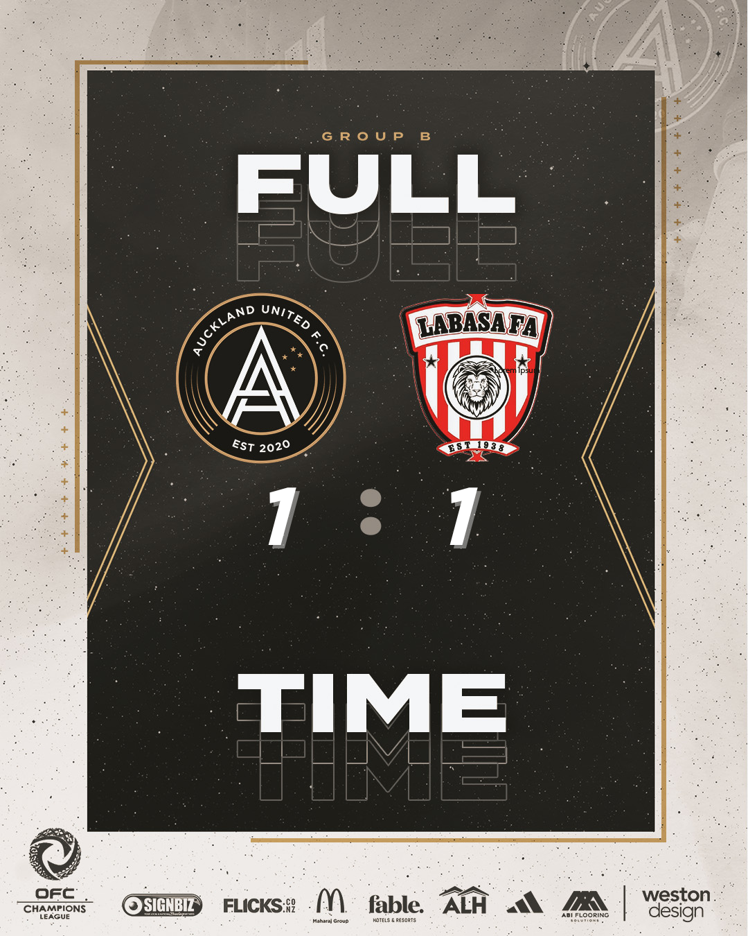 OFC Champions League: Auckland United FC draw with Labasa FC, allocated ...