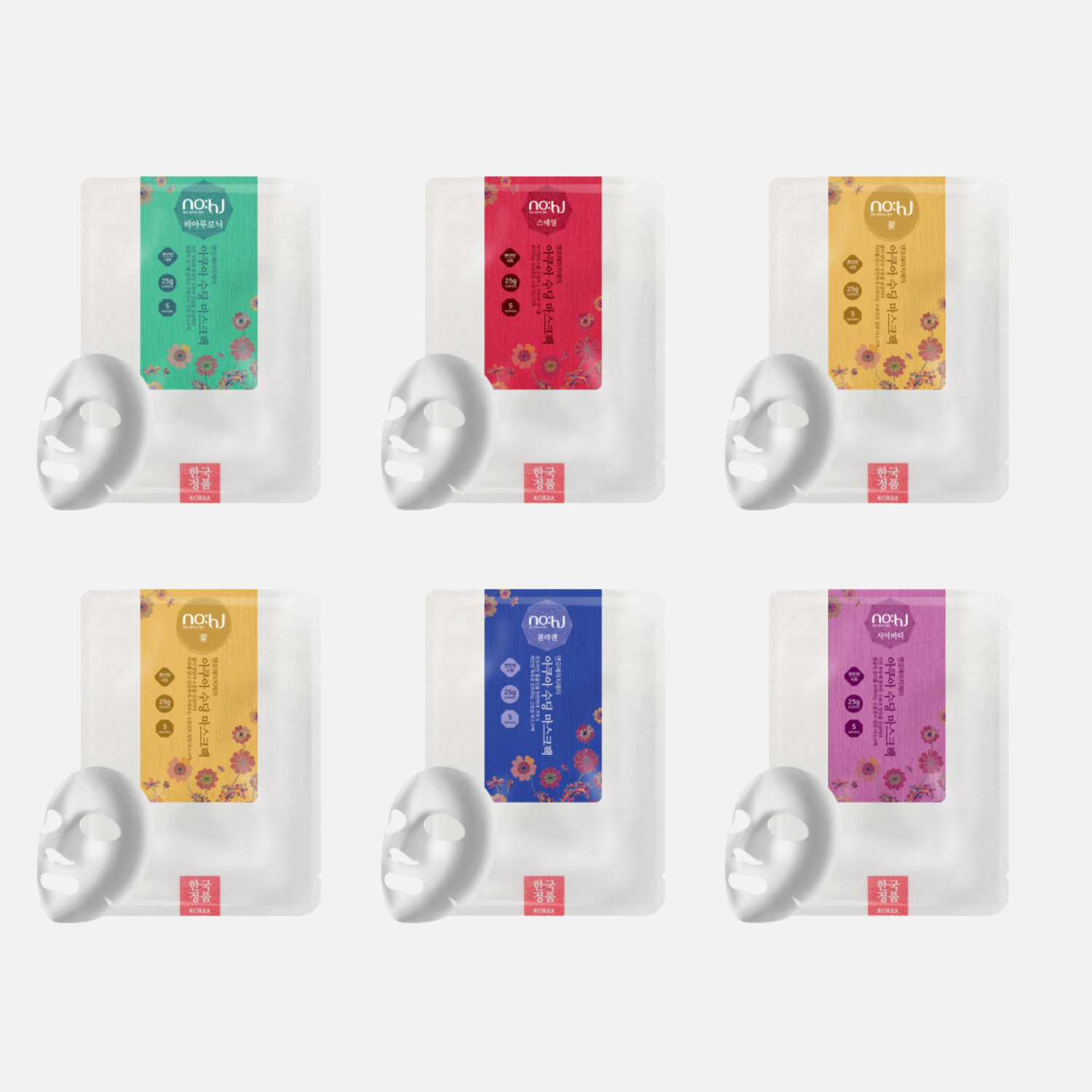 NOHJ 1Pack a day Healing Mask Pack 25g (3 Types) | OoshTush | K-beauty ...