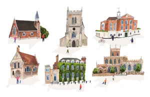 Illustrated Map for Huntingdon First — Helen Wallace