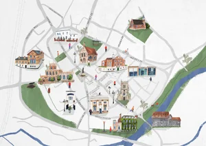 Illustrated Map for Huntingdon First — Helen Wallace