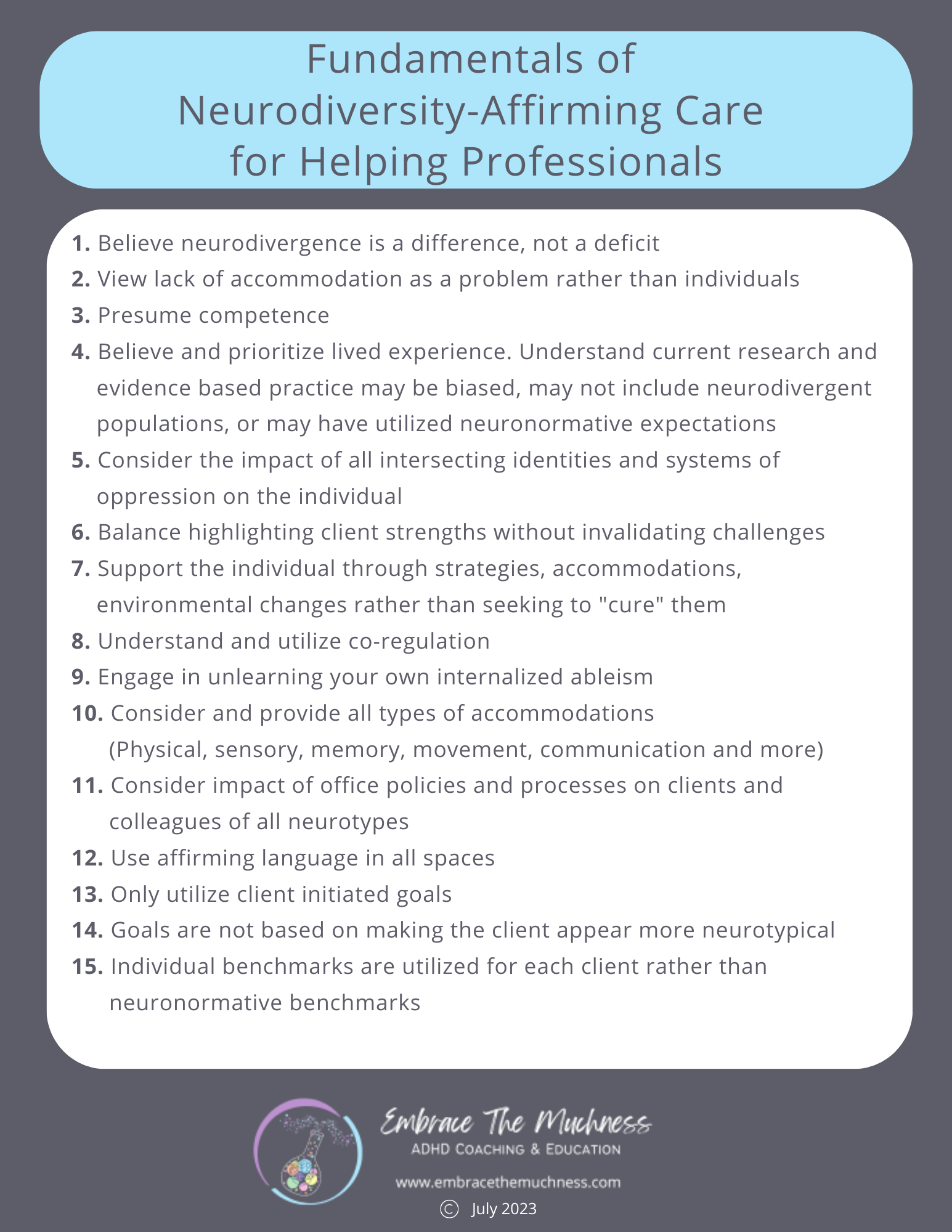 A Guide to Becoming a Neurodiversity-Affirming Helping Professional ...