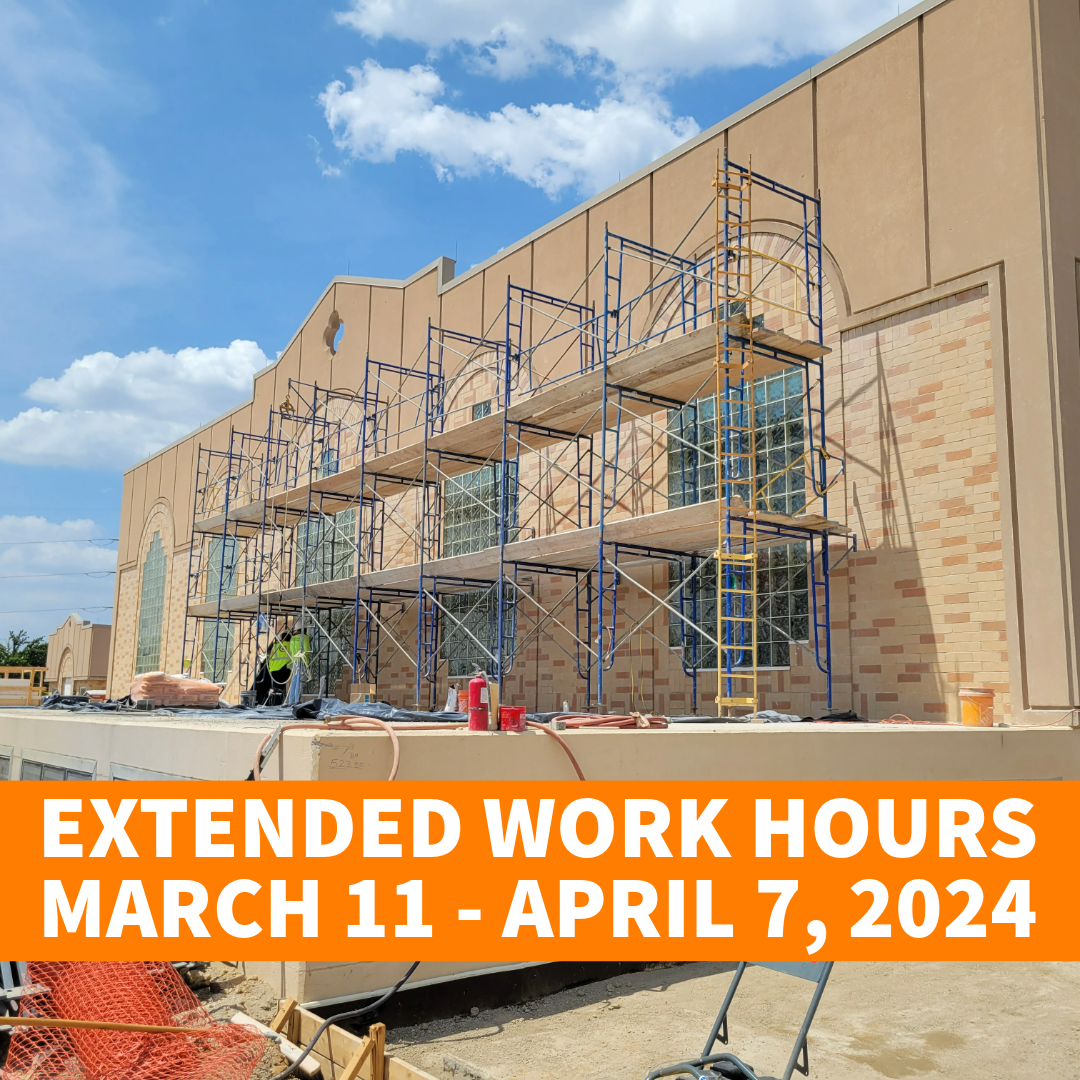 Extended Work Hours to Begin Monday, March 11 — Jim Miller Pump Station
