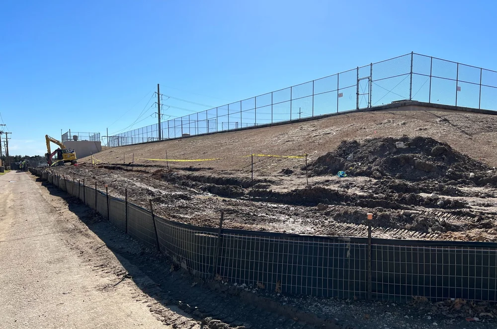Construction Activity on Reservoir — Jim Miller Pump Station
