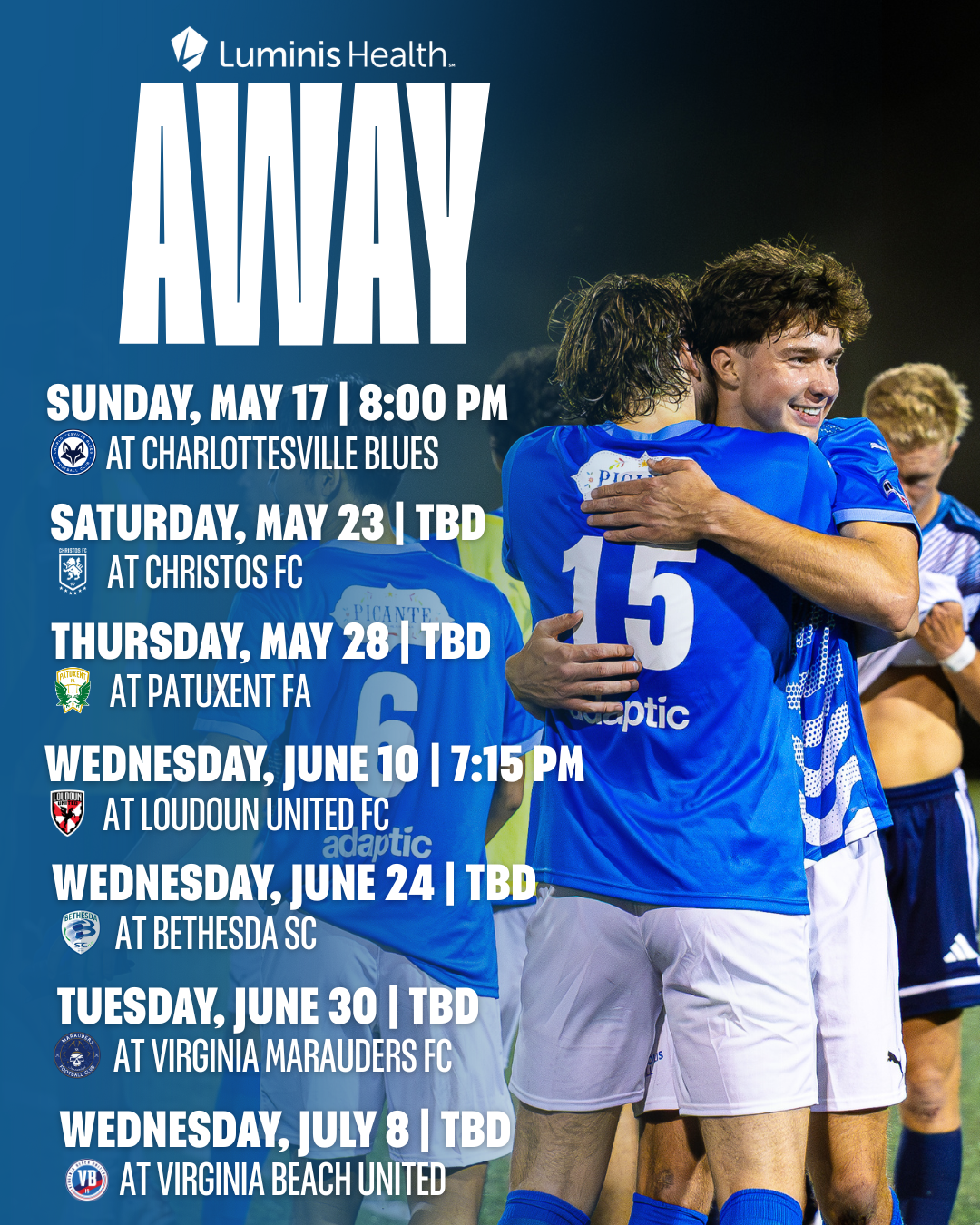 SCHEDULE — Annapolis Blues FC