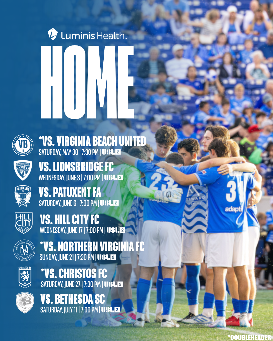 SCHEDULE — Annapolis Blues FC