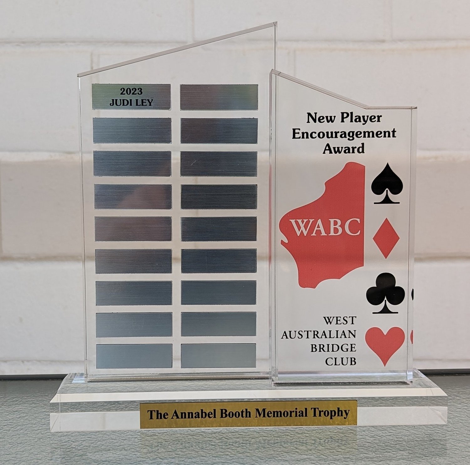 Annabel Booth Memorial Trophy — West Australian Bridge Club