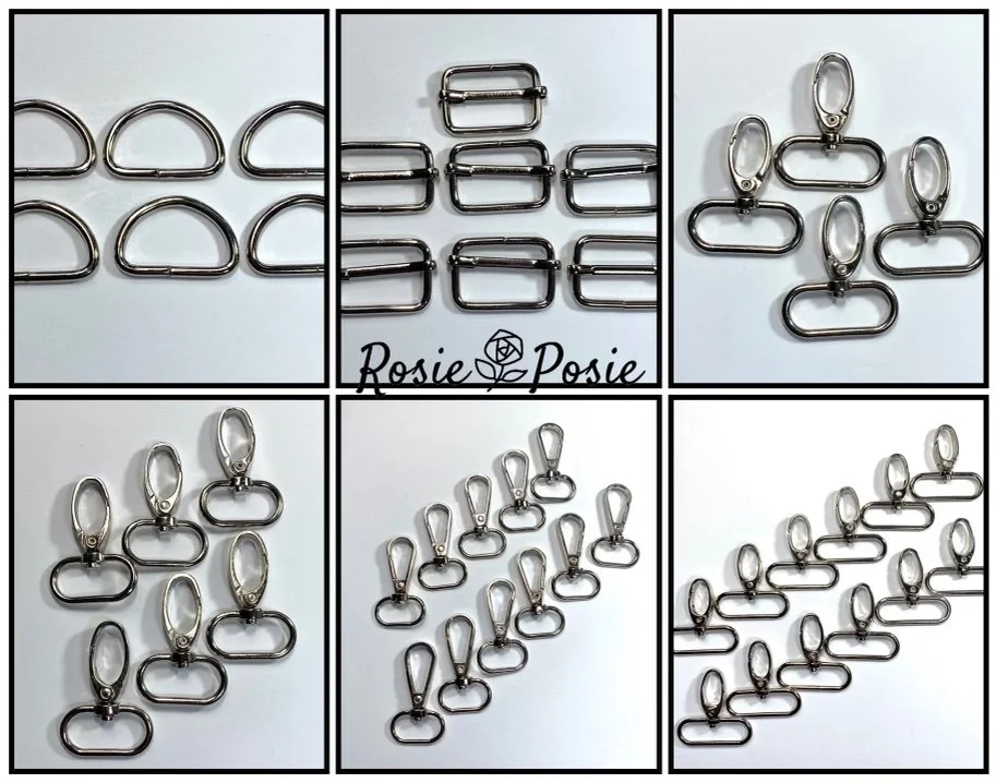Swivel Clips, D rings, Strap sliders, Bag Hardware, Multipacks, — Rosie ...