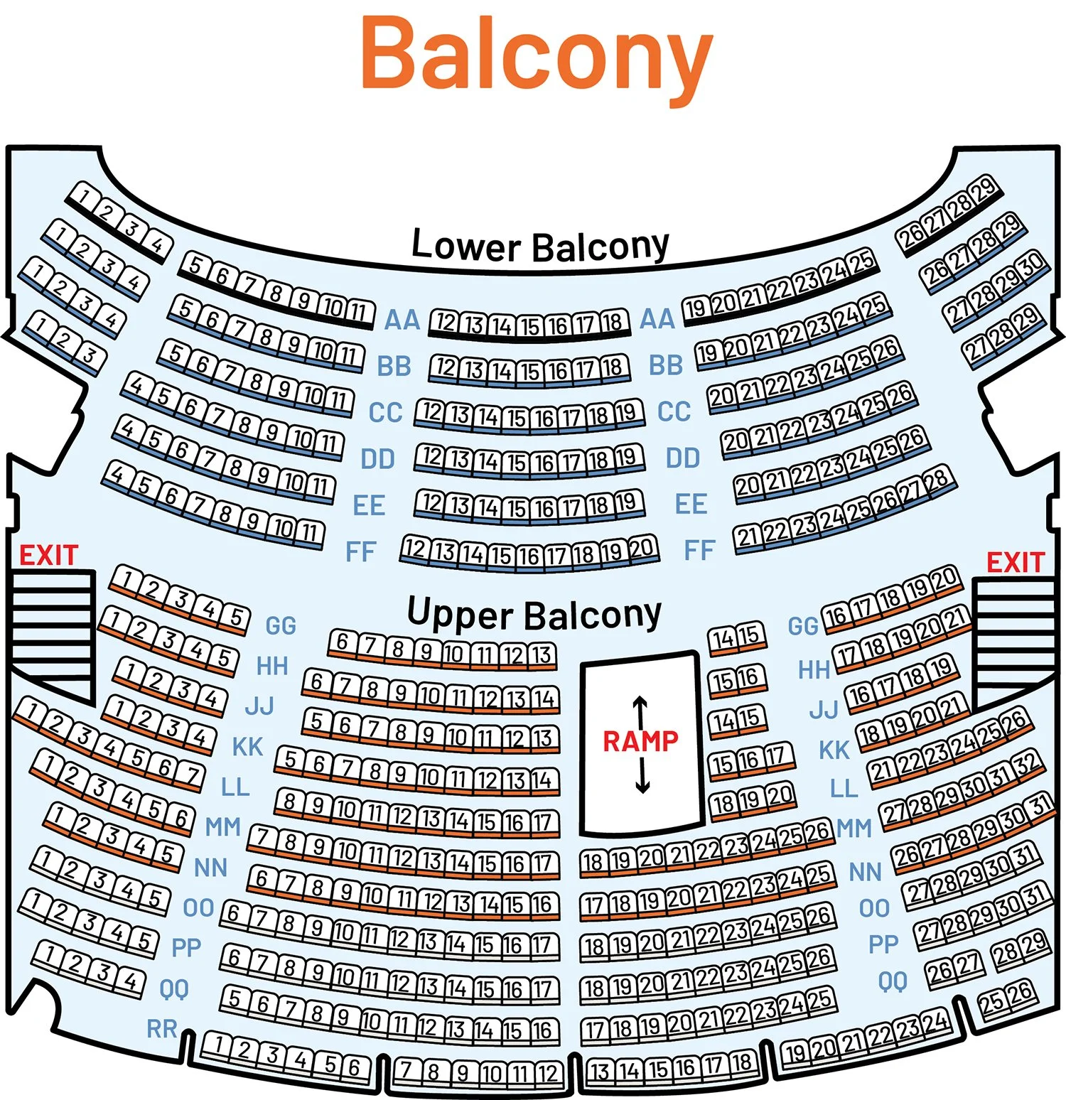 Seating Chart — Bing Crosby Theater