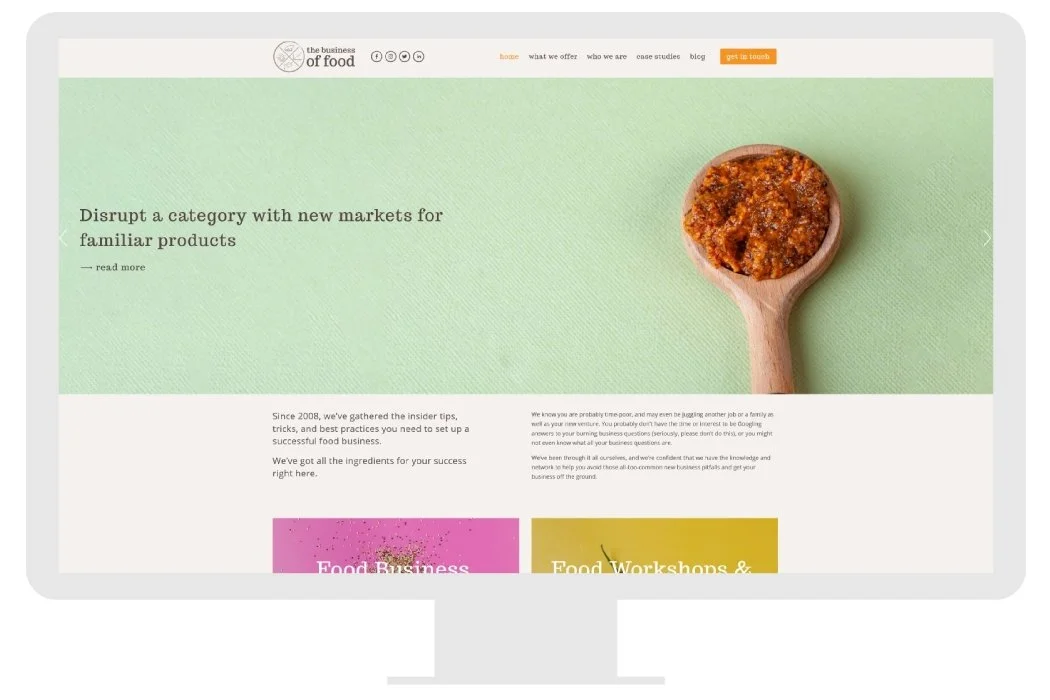 Food businesses websites: web design for cafes, restaurants, food ...