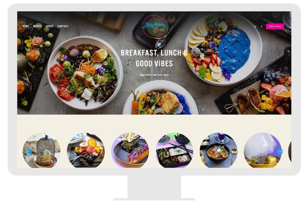 Food businesses websites: web design for cafes, restaurants, food ...