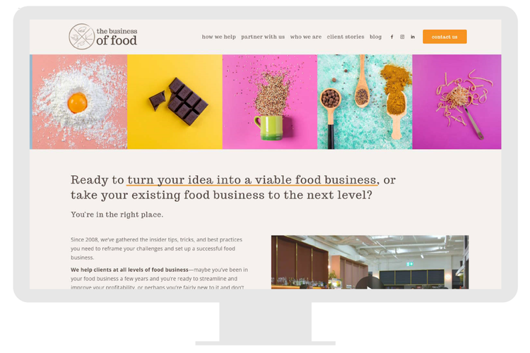 Food businesses websites: web design for cafes, restaurants, food ...
