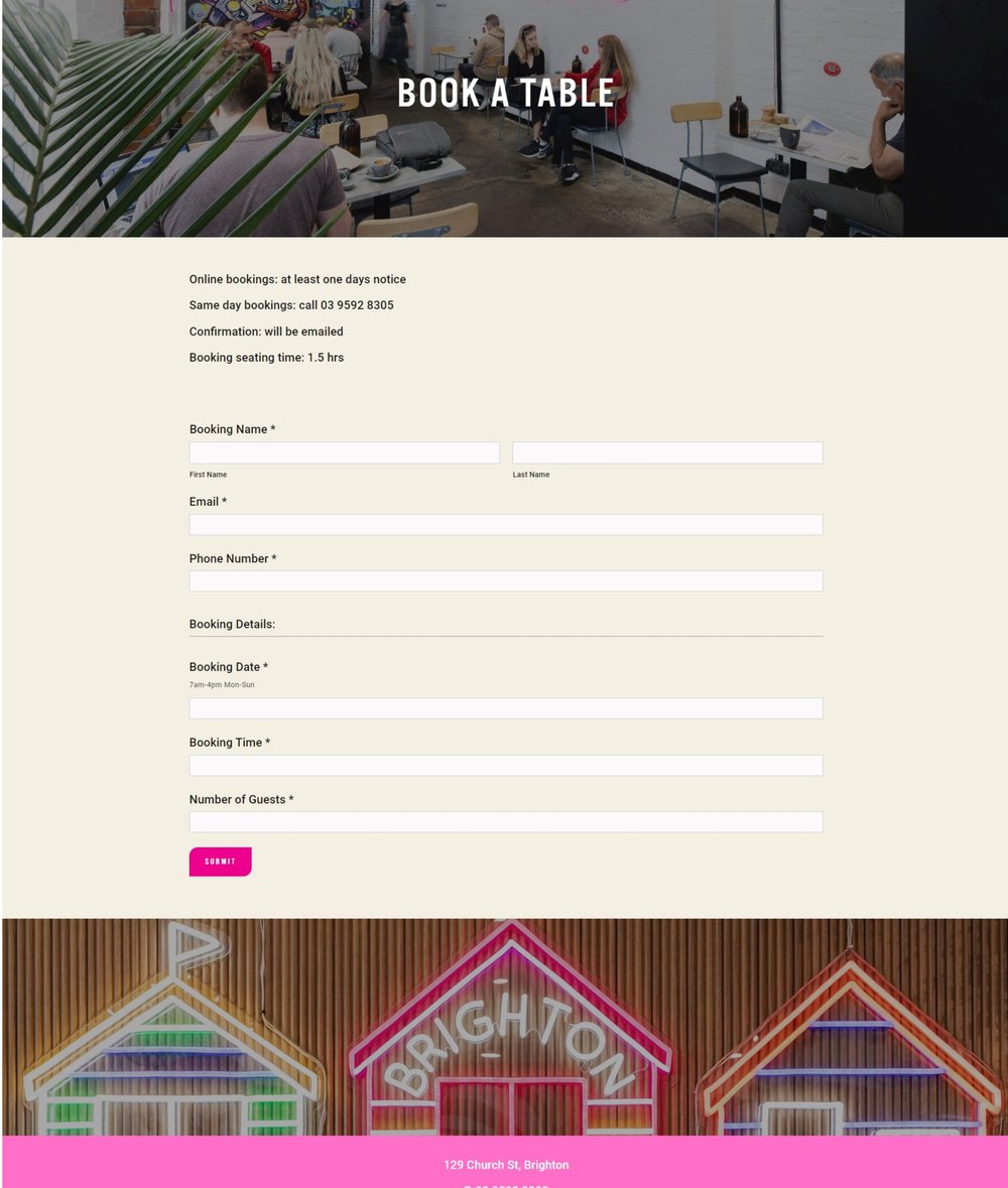 Website for café restaurant developed by a Squarespace web Developer ...