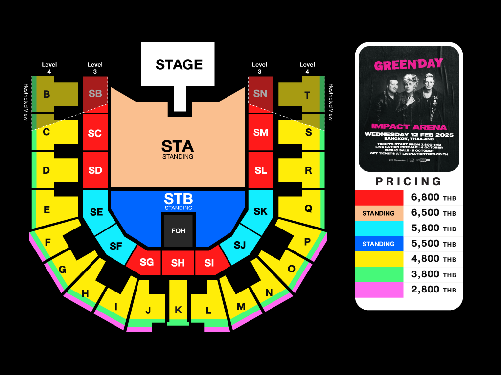 Concerts at Impact Arena Muang Thong Thani, Bangkok — Travelynne