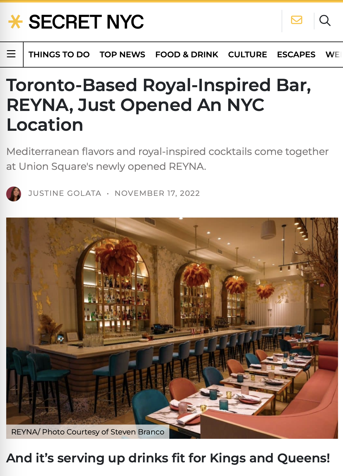 Press & Reviews — Reyna New York — Union Square's Tapas Restaurant ...