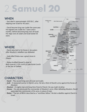 2 Samuel 20 Summary - 5 Minute Bible Study — 2BeLikeChrist