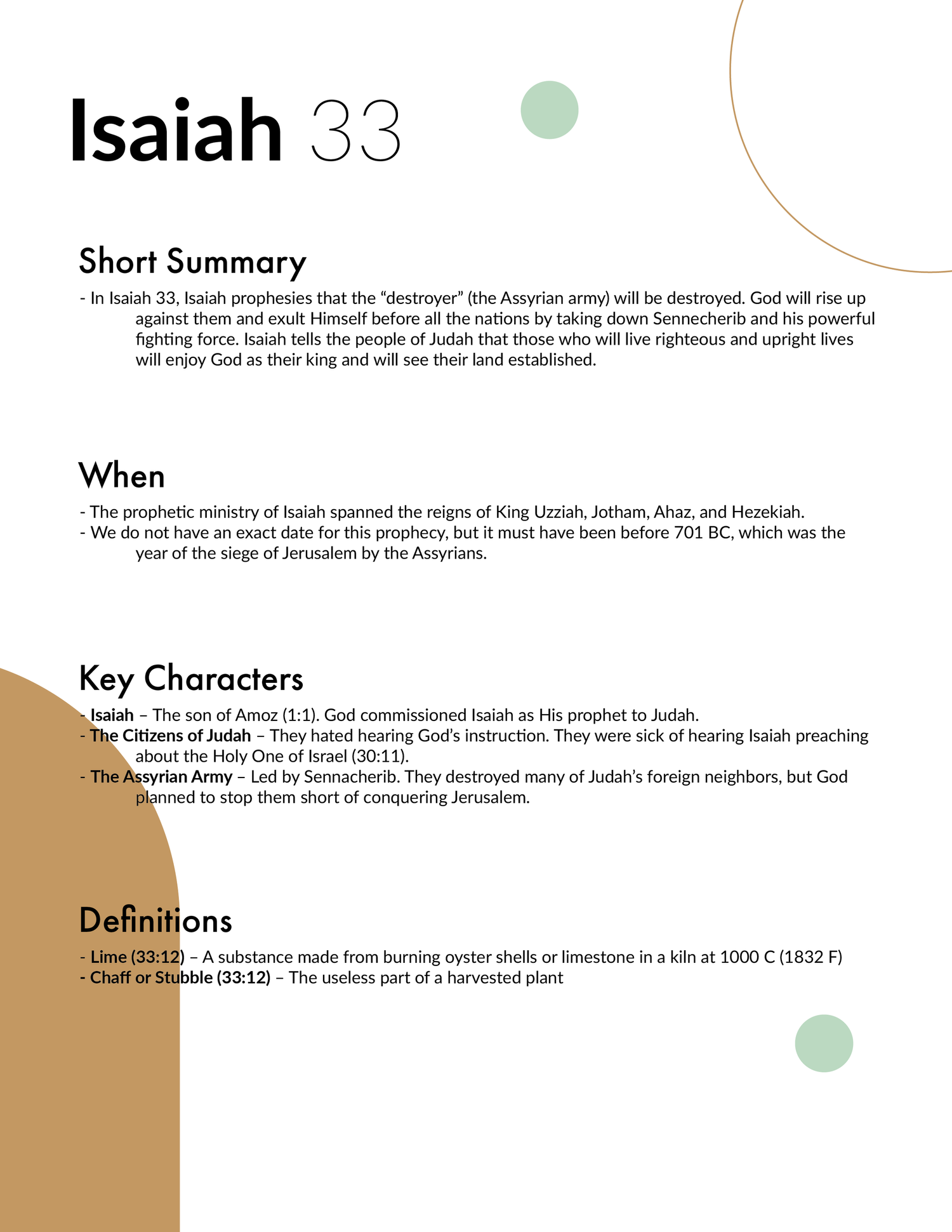 Isaiah 33 - Bible Study in 5 Minutes — 2BeLikeChrist