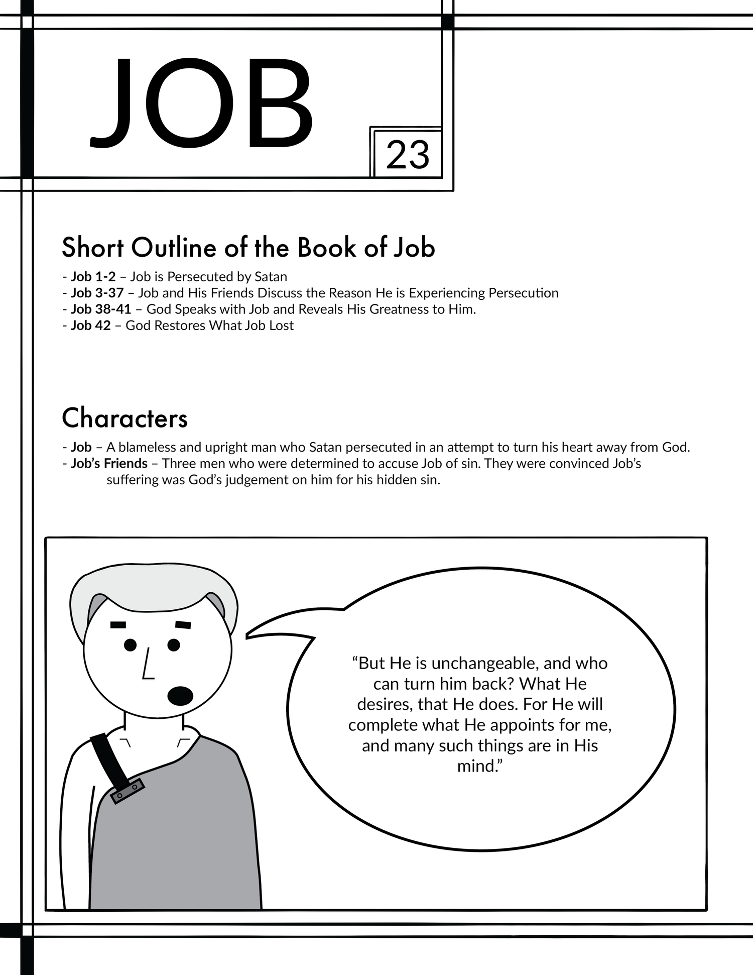 Job 23 Summary - 5 Minute Bible Study — 2BeLikeChrist