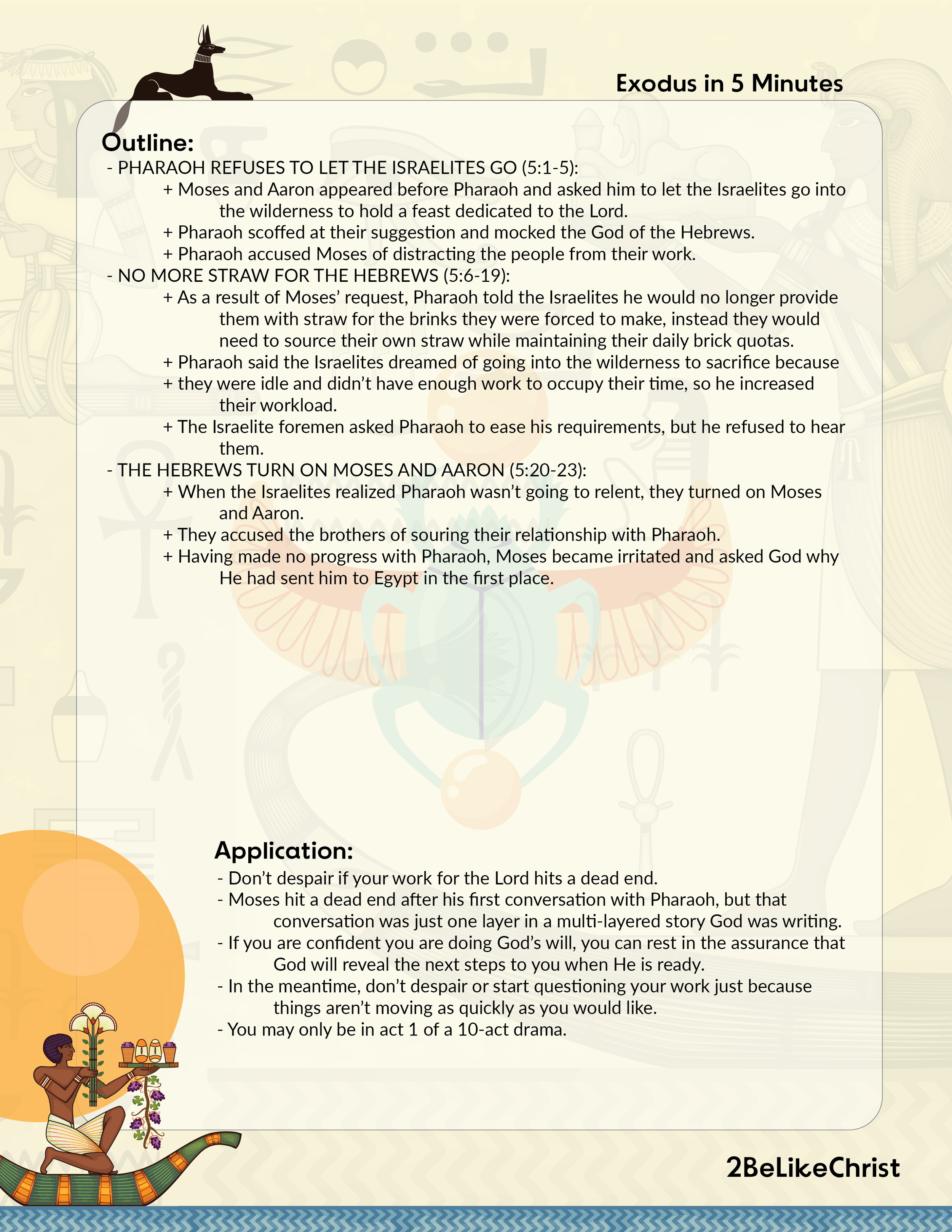 Exodus 5 Summary: A Concise Overview in 5 Minutes — 2BeLikeChrist
