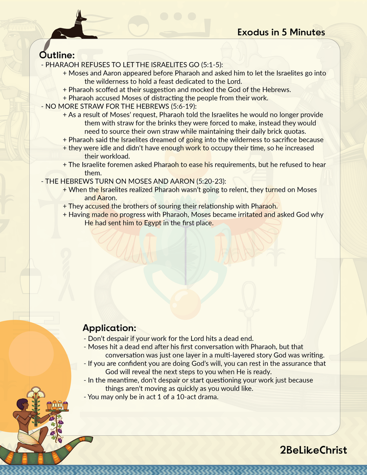 Exodus 5 Summary A Concise Overview In 5 Minutes 2belikechrist