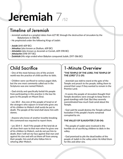 Jeremiah 7 - Bible Study, Explanation, and Application — 2BeLikeChrist