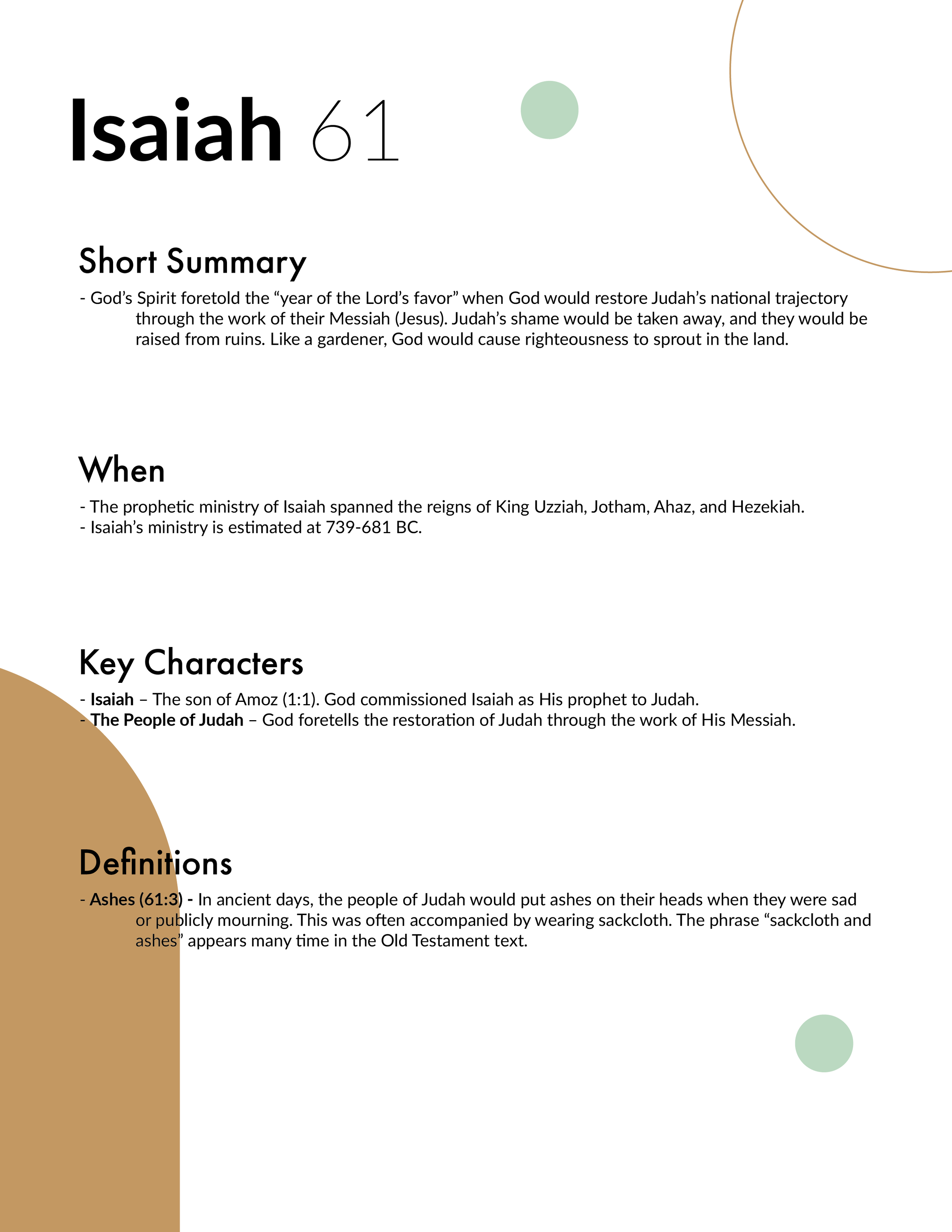 Isaiah 61 - Bible Study in 5 Minutes — 2BeLikeChrist