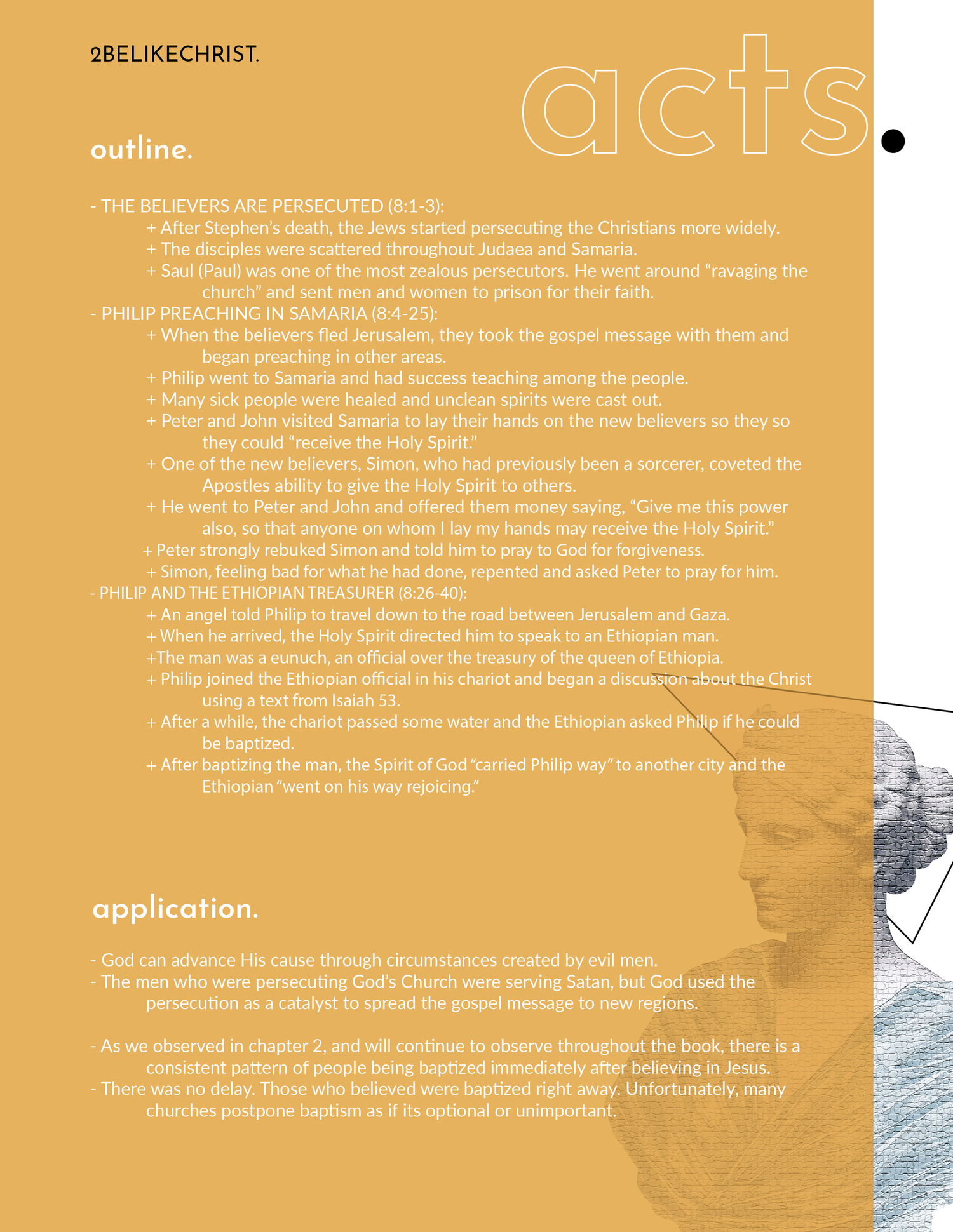 Acts 8 Summary - 5 Minute Bible Study — 2BeLikeChrist