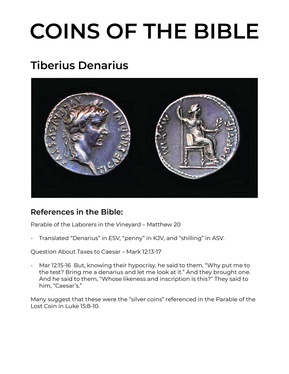 Types of Coins in the Bible — 2BeLikeChrist