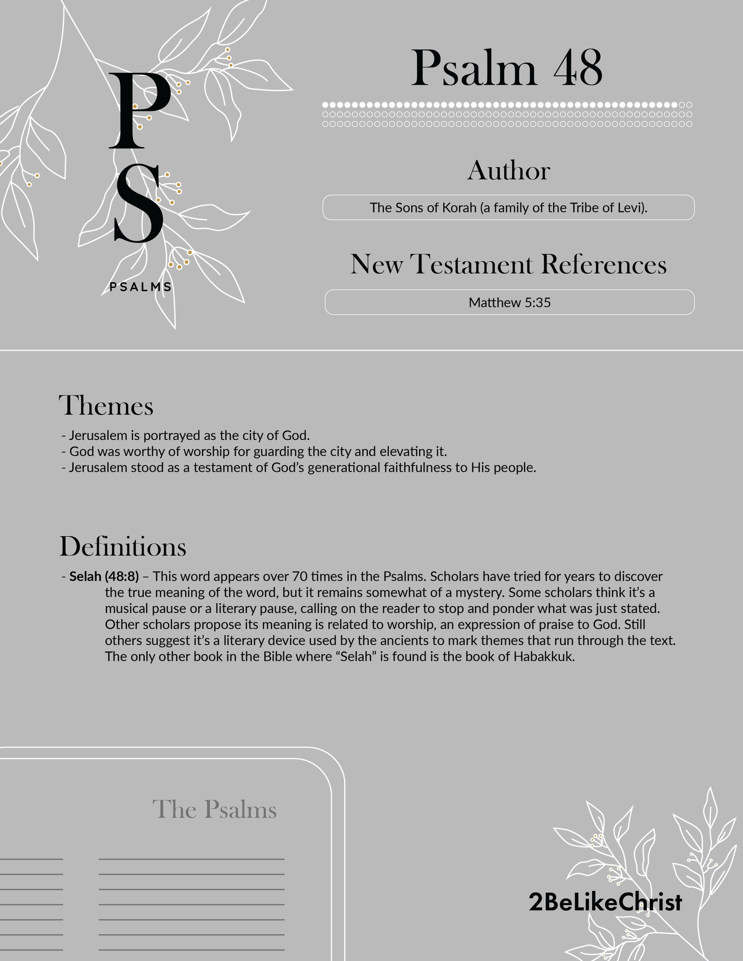 Psalm — Articles — 2BeLikeChrist