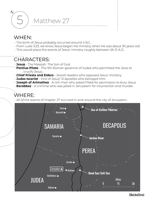 Matthew 27 Summary - Quick Bible Study — 2BeLikeChrist