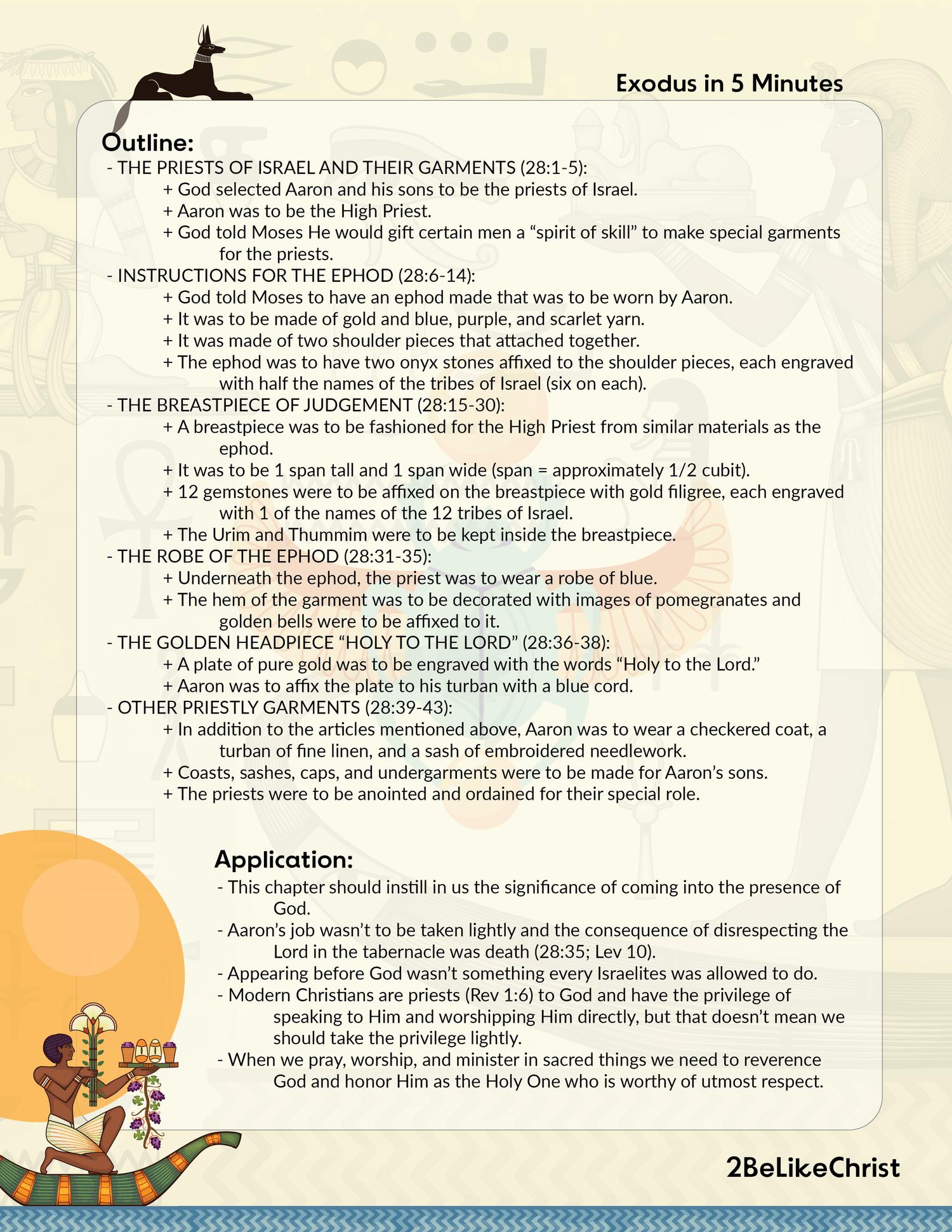 Exodus 28 Summary A Concise Overview In 5 Minutes 2belikechrist