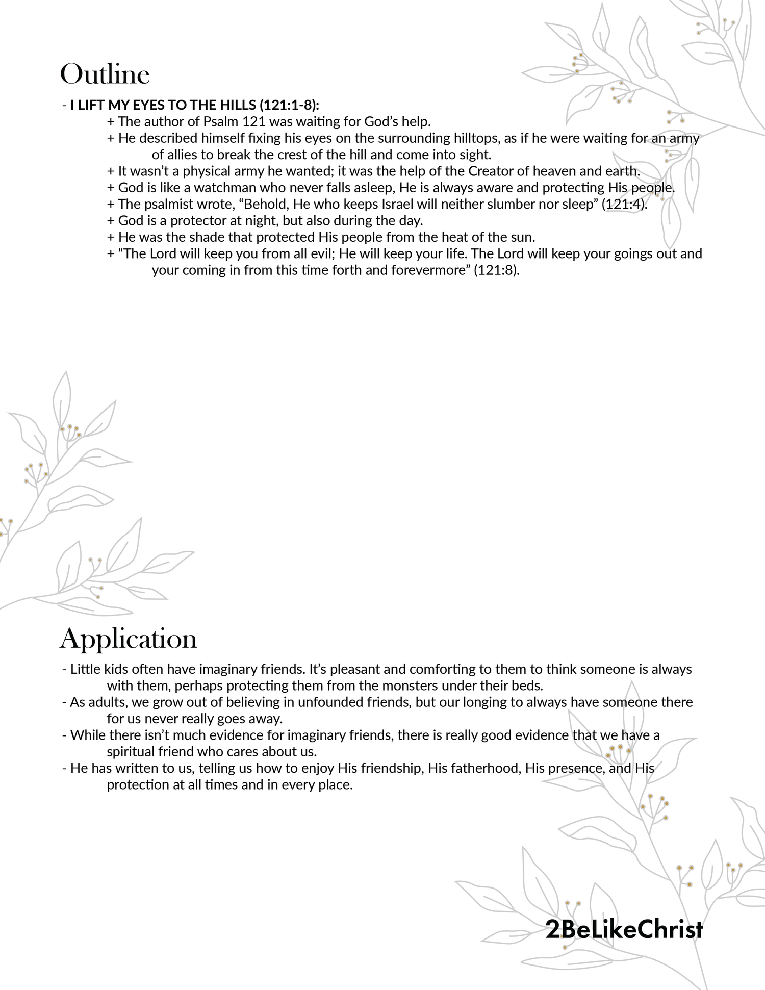 Psalm 121 Summary 5 Minute Bible Study 2belikechrist