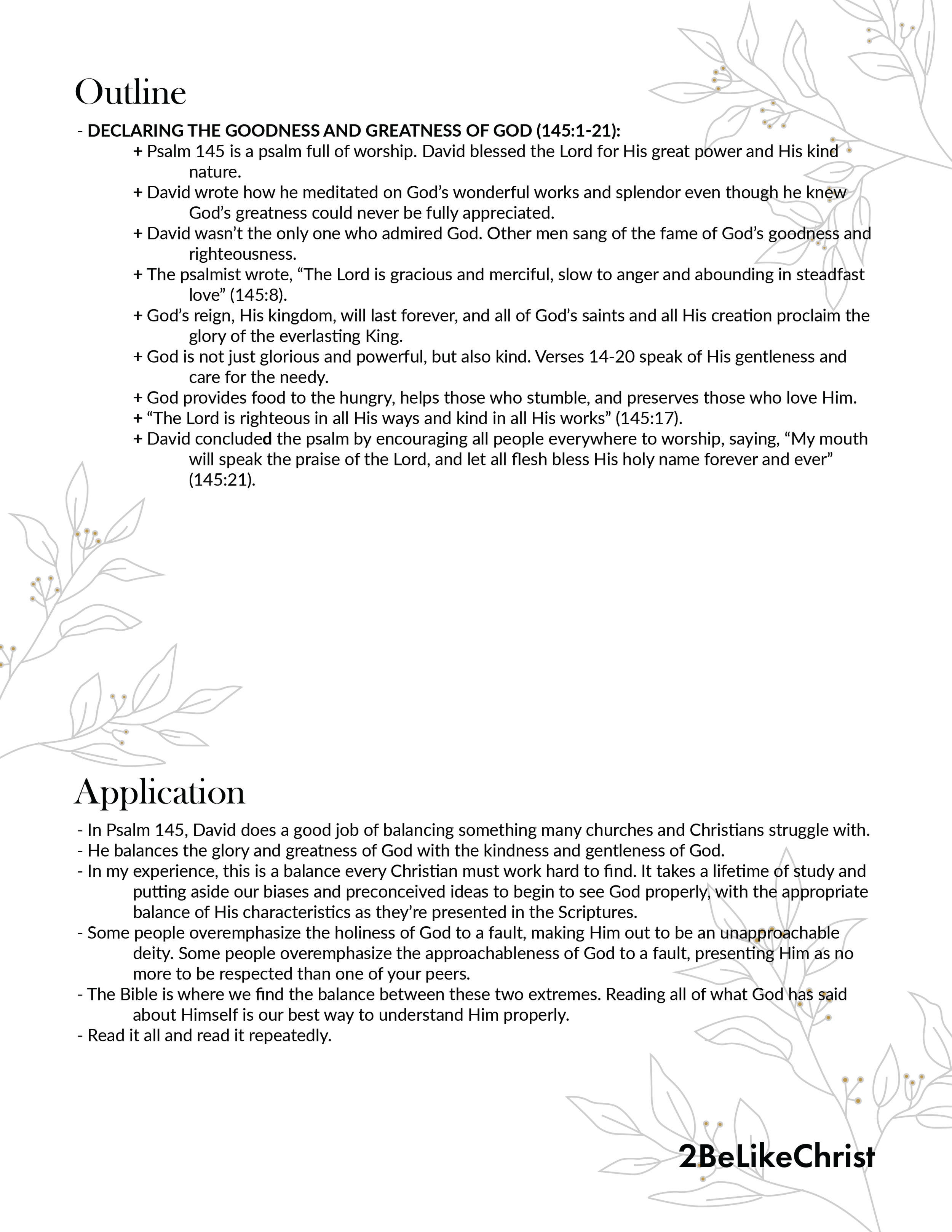 Psalm 145 Summary - 5 Minute Bible Study — 2BeLikeChrist