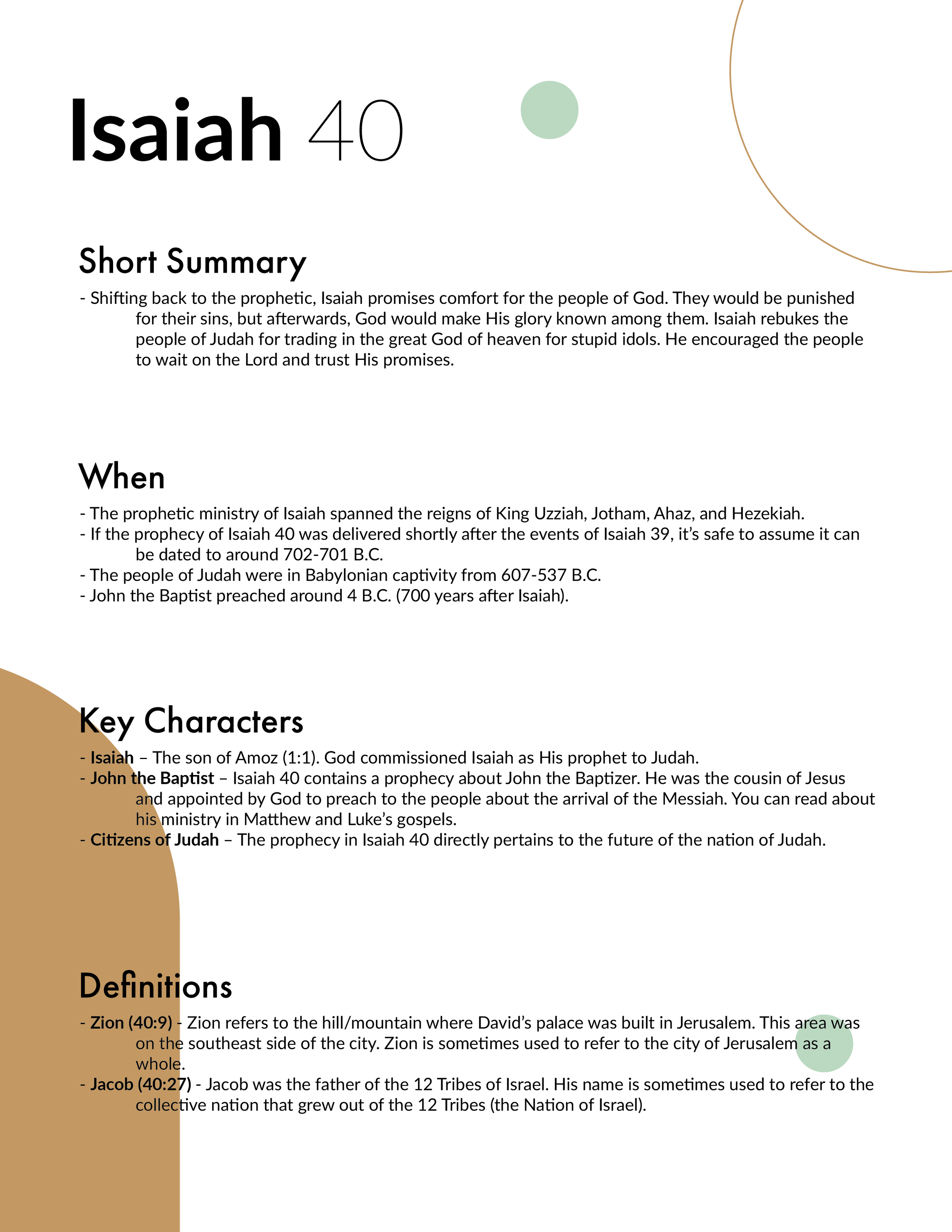 Isaiah 40 - Bible Study in 5 Minutes — 2BeLikeChrist