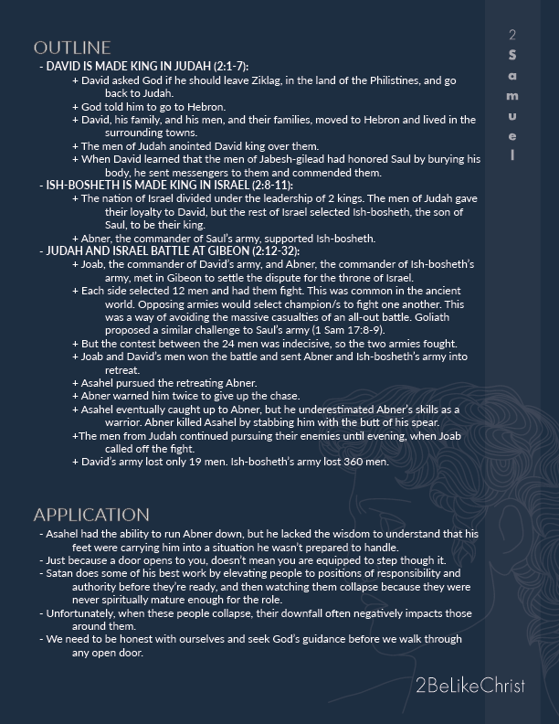 2 Samuel 1 – A 5-Minute Overview and Key Lessons — 2BeLikeChrist