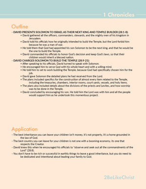 1 Chronicles 28 Explained - 5 Minute Bible Study — 2BeLikeChrist