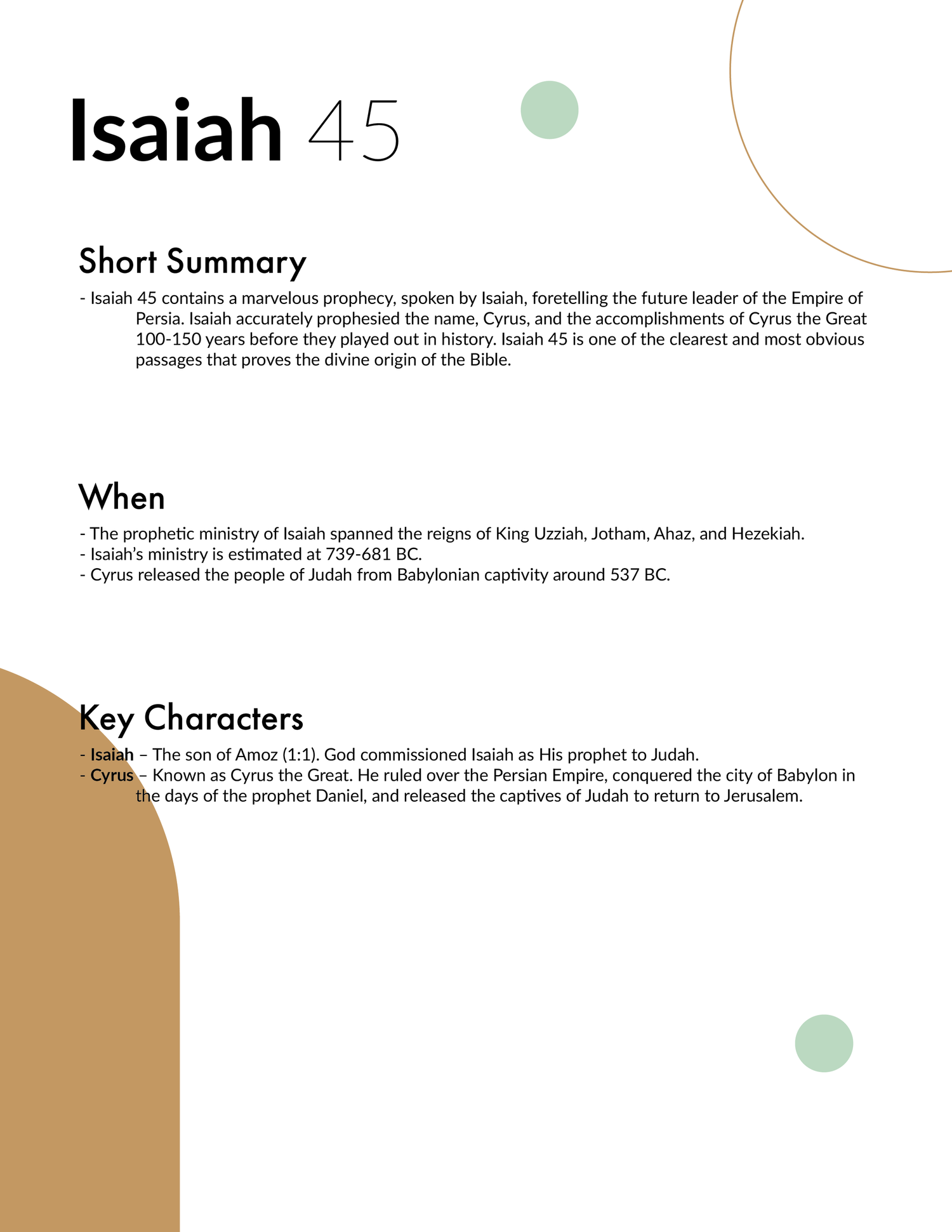 Isaiah 45 - Bible Study in 5 Minutes — 2BeLikeChrist