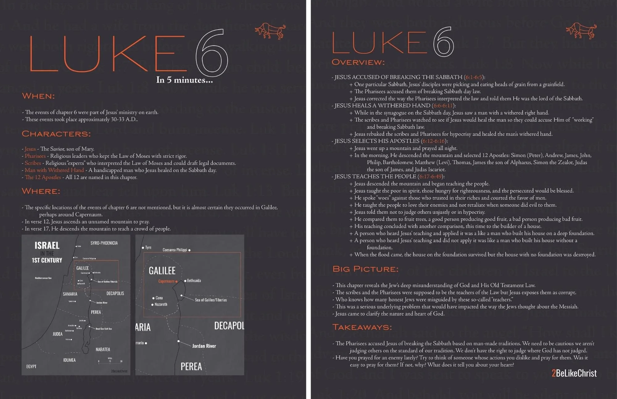 Luke 6 Summary - 5 Minute Bible Study — 2BeLikeChrist