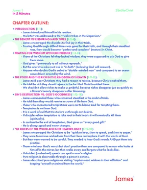Summary of James 1 in 5 Minutes — 2BeLikeChrist