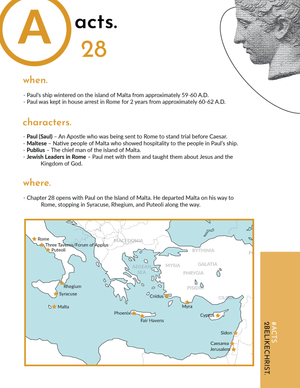 Acts 28 Summary - 5 Minute Bible Study — 2BeLikeChrist
