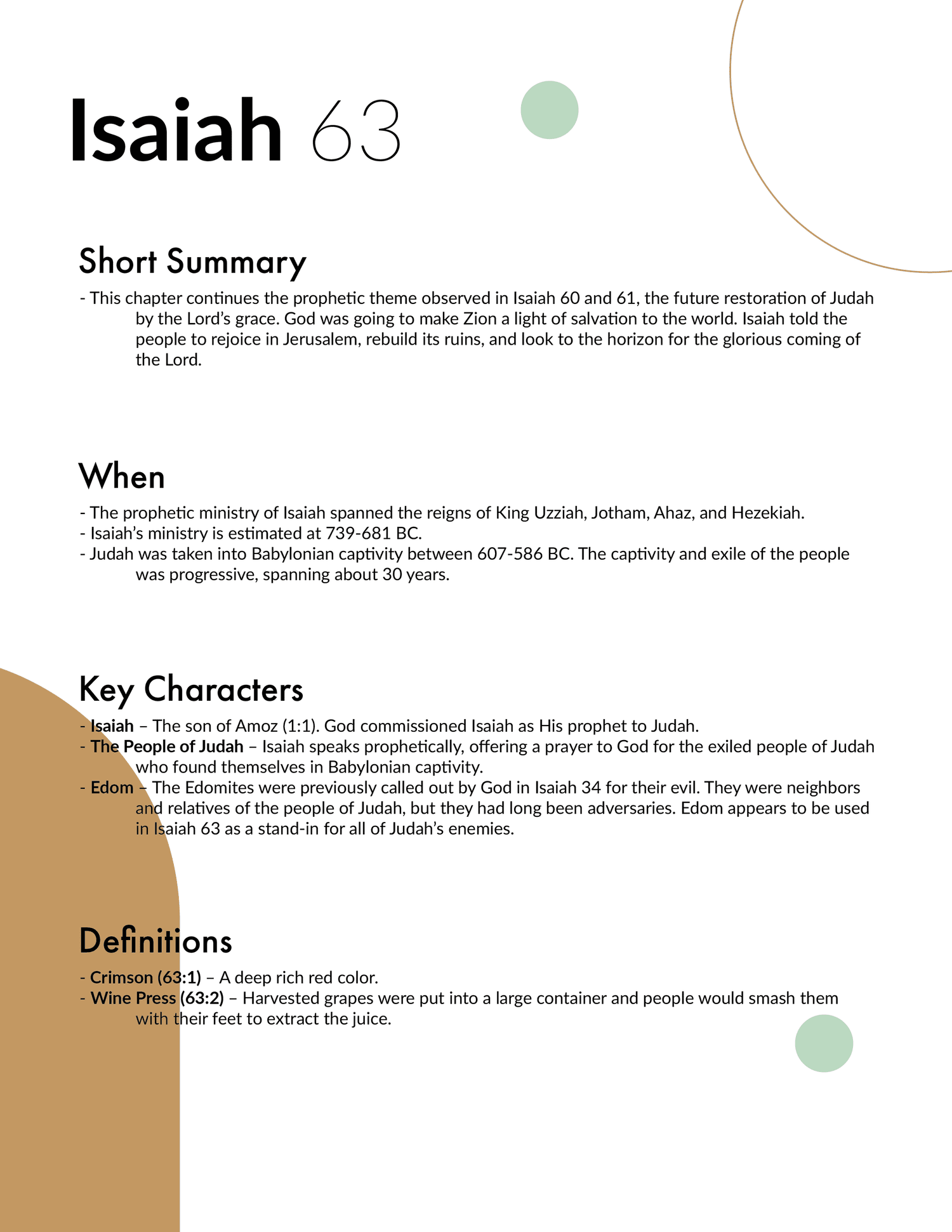 Isaiah 63 - Bible Study in 5 Minutes — 2BeLikeChrist
