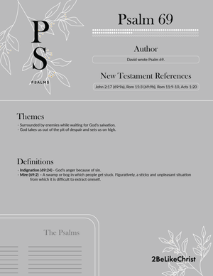 Psalm 69 Summary - 5 Minute Bible Study — 2BeLikeChrist