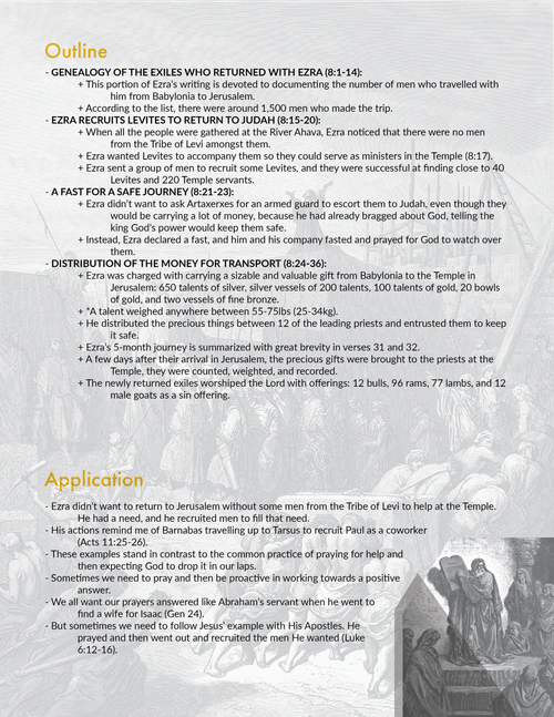 Ezra 8 Summary - 5 Minute Bible Study — 2BeLikeChrist